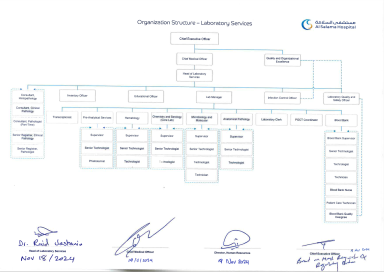 Organizational Structure – Medical Laboratory